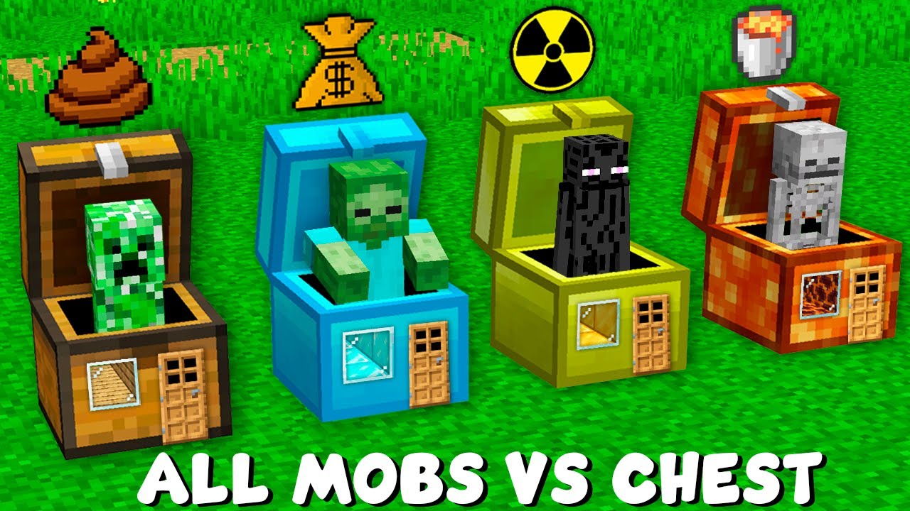 ALL MOBS vs CHEST HOUSE in Minecraft ! ALL MOB BUILD HOUSE ...