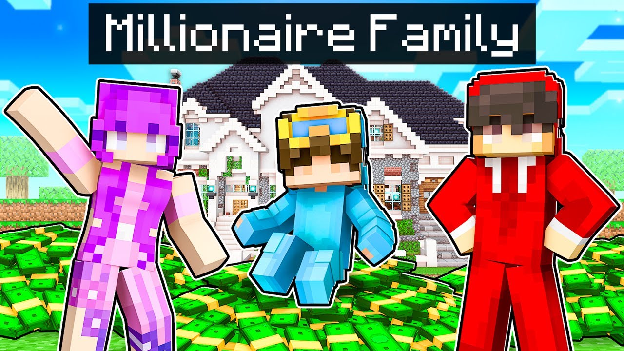 Adopted By A MILLIONAIRE FAMILY In Minecraft! - Minecraft videos
