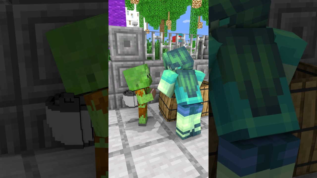 Baby Zombie, Poor But Good - Monster School Minecraft Animation ...