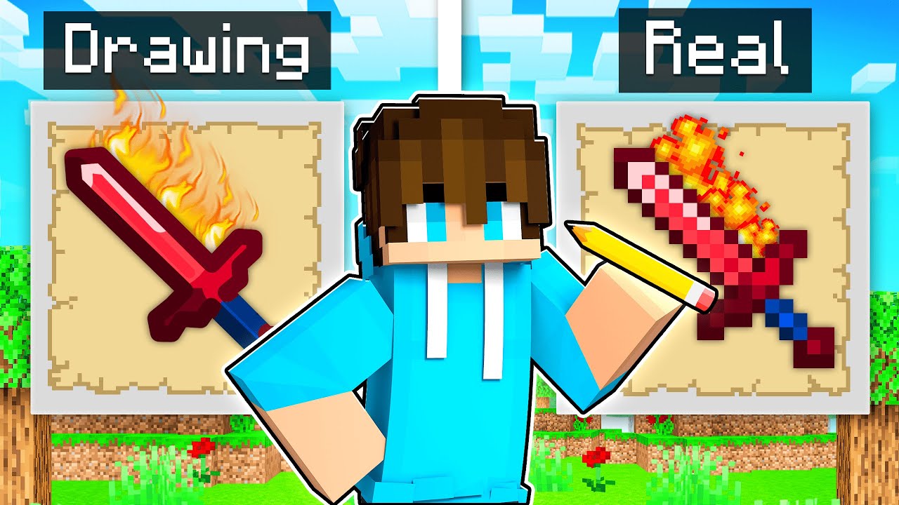 Cloudy Gets What he Draws in Minecraft! - Minecraft videos