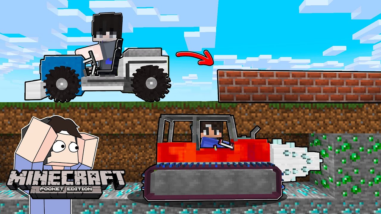 DRILL MINER at ROAD BUILDER sa Minecraft PE - Minecraft videos