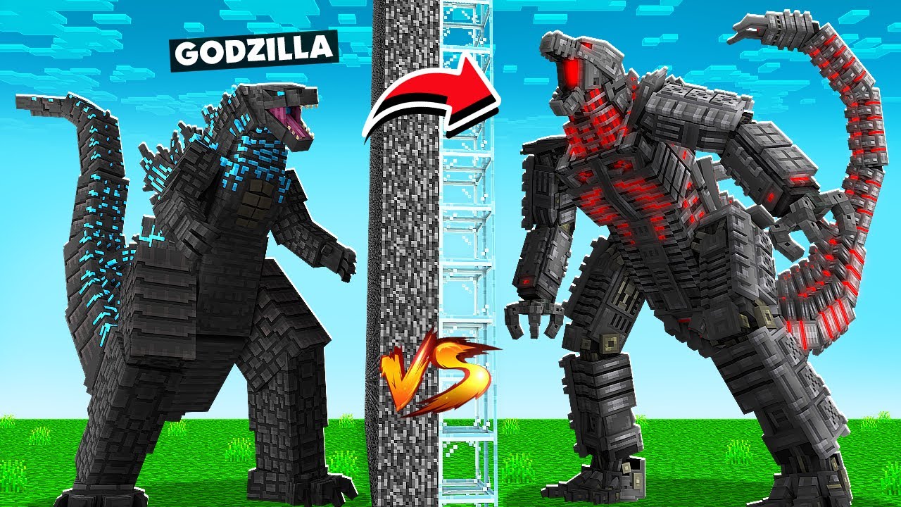 GODZILLA Vs MECHA GODZILLA In Minecraft Mob Battle !!! - Minecraft videos