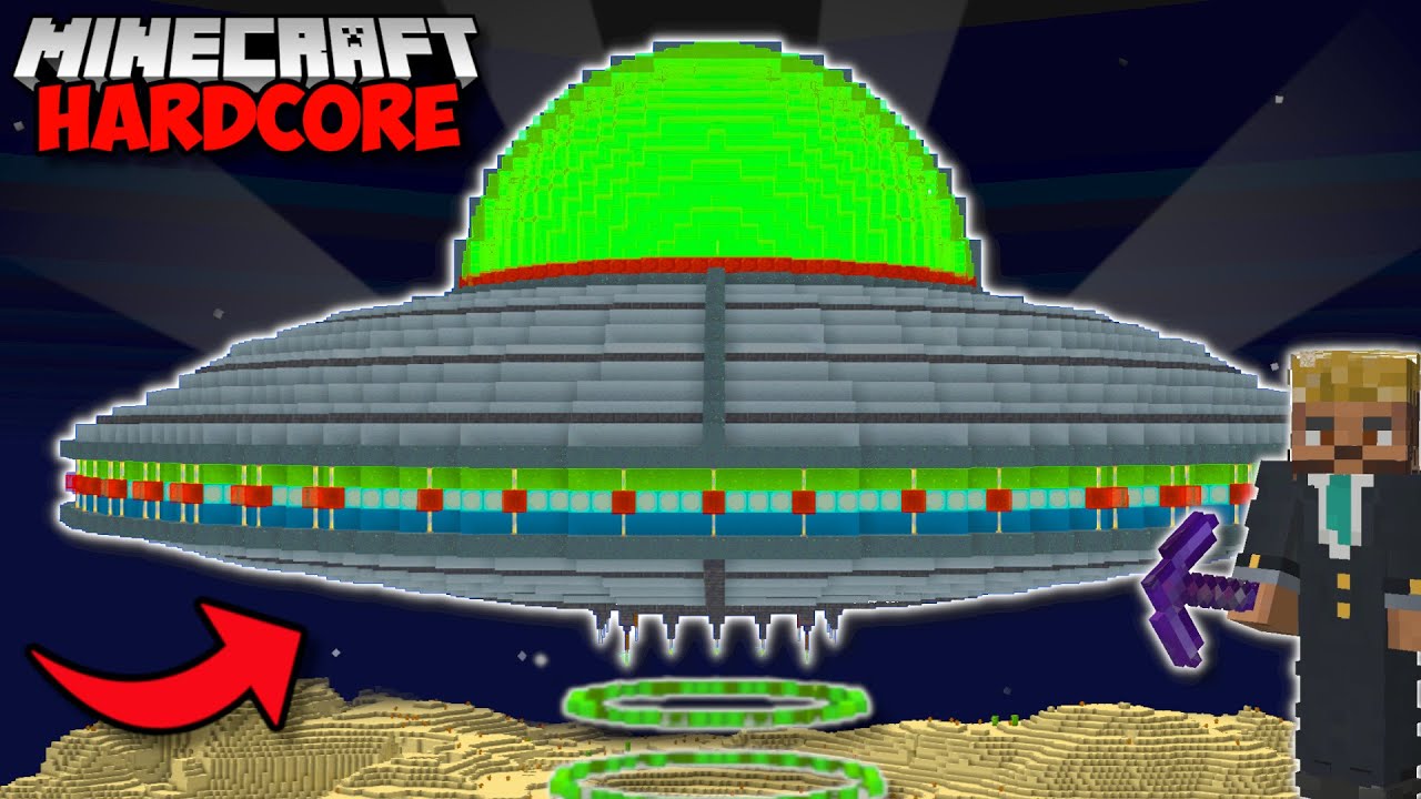I Built A GIANT ALIEN MOTHERSHIP in Minecraft 1.19 Hardcore (#73 ...
