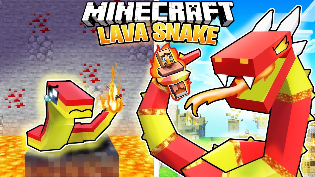 I Survived 100 DAYS as a LAVA SNAKE in HARDCORE Minecraft! - Minecraft ...