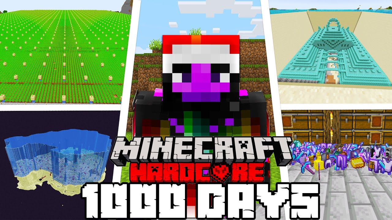 I Survived 1000 Days in Minecraft Hardcore [FULL MOVIE] - Minecraft videos