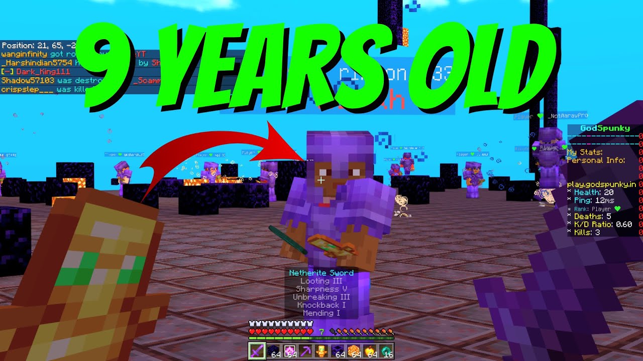 I Teach This Minecraft Kid a Lesson in CPVP... - Minecraft videos