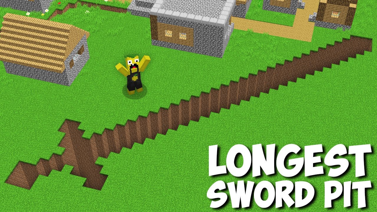 I found THE LONGEST SWORD PIT in Minecraft ! WHERE WILL THIS PASSAGE ...