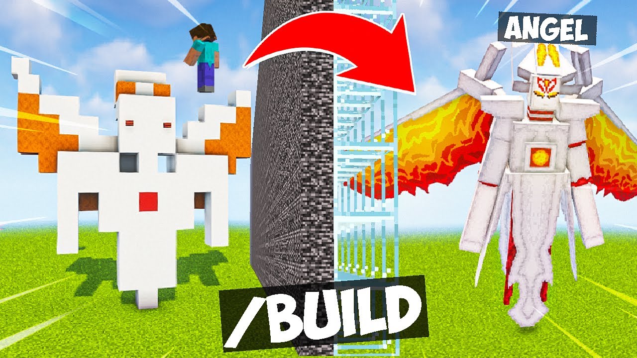 MOB BATTLE, But Anything I Build Turns to Real Life in Minecraft ...