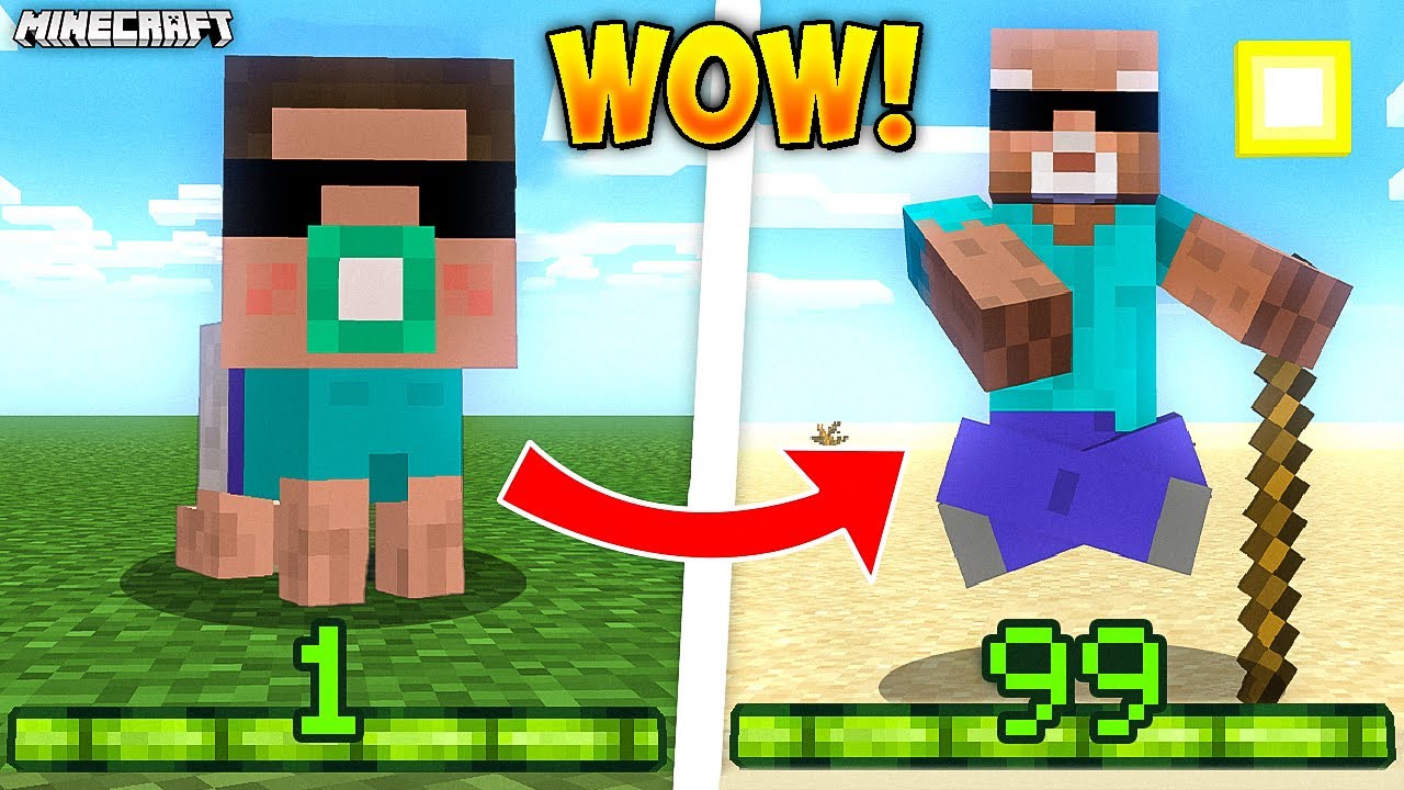 Minecraft But Your XP = Your AGE! - Minecraft videos