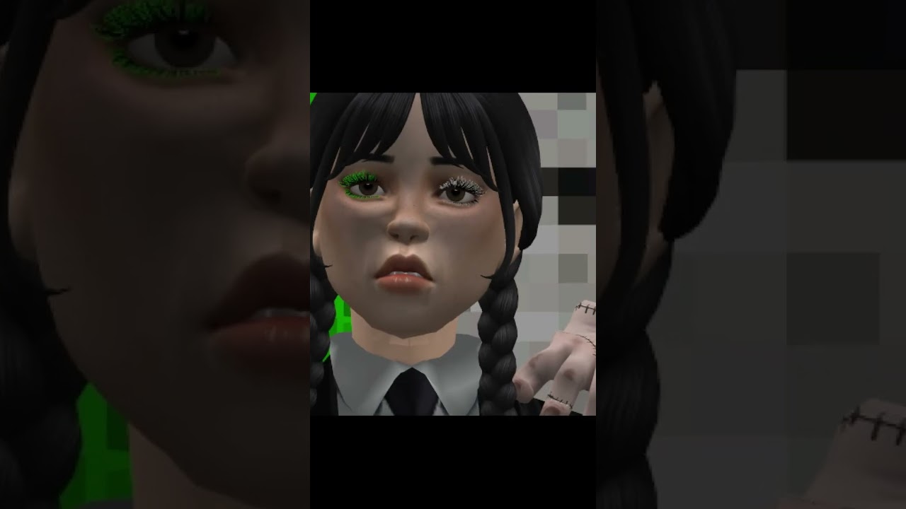 Minecraft X Wednesday Addams Dance #Shorts - Minecraft videos