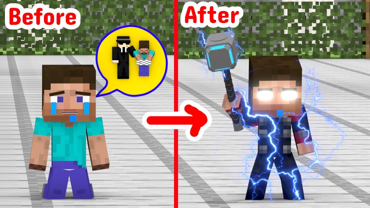 Monster School : Baby Steve Becomes Thor - Minecraft Animation ...