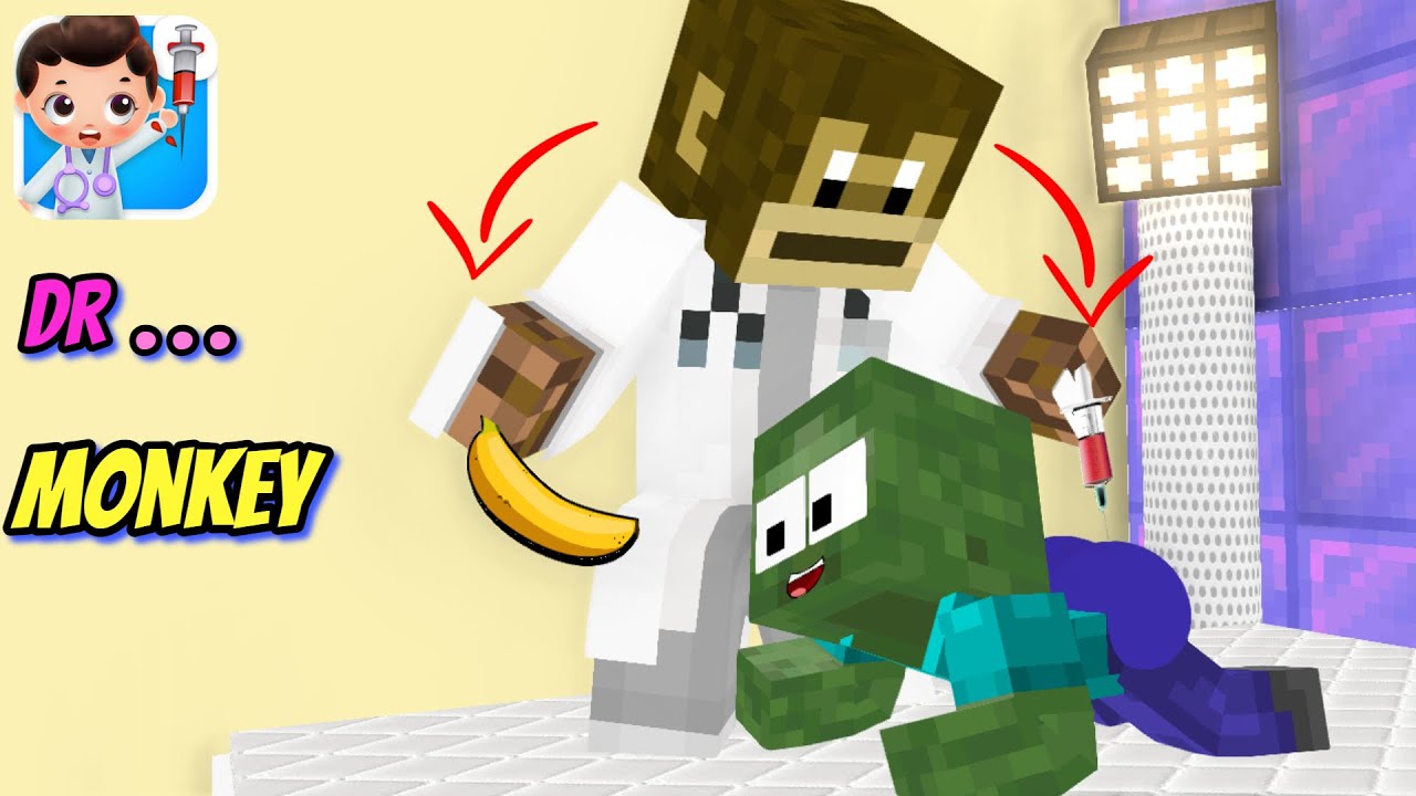 Monster School: Dr.Monkey Operations (Part 1) - Minecraft Animation - Minecraft videos