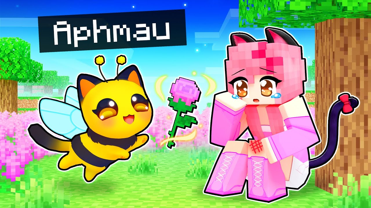 Playing Minecraft as a HELPFUL Bee Kitten! - Minecraft videos