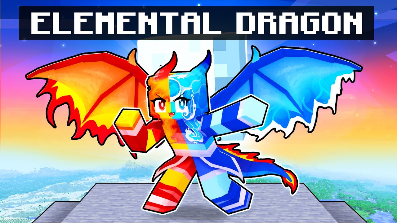 Playing as the ELEMENTAL DRAGON in Minecraft! - Minecraft videos