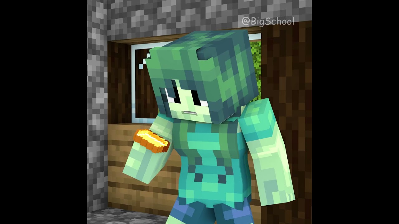 SMART ZOMBIE | Monster School Minecraft Animations #shorts - Minecraft ...