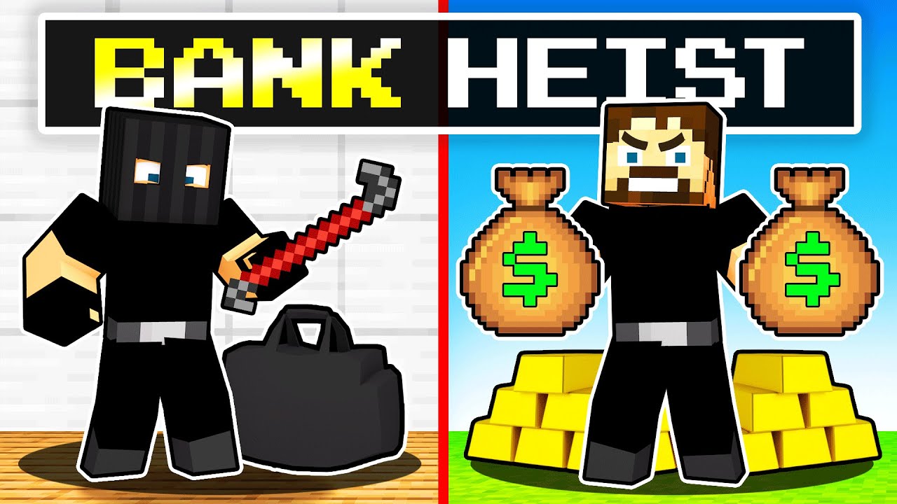 Stealing $4,719,173 in Minecraft Perfect Heist - Minecraft videos