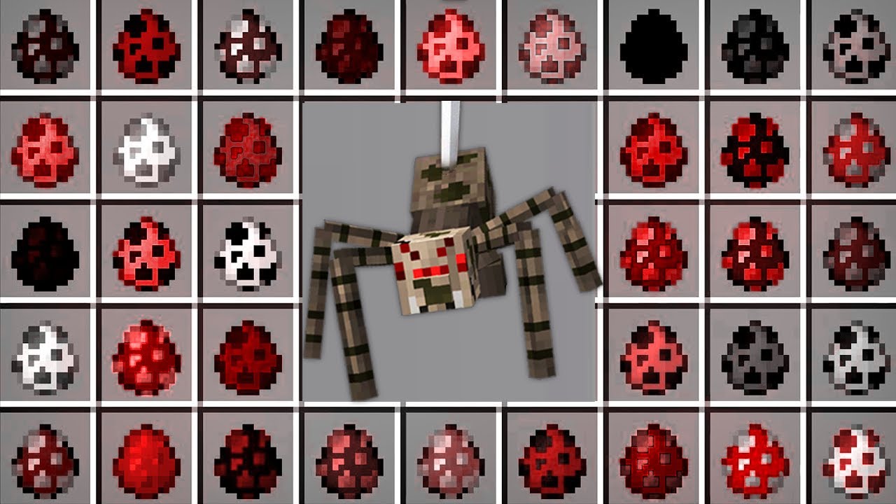 What if You Spawn ALL SPIDER MUTANT EGGS in Minecraft ! Different ...
