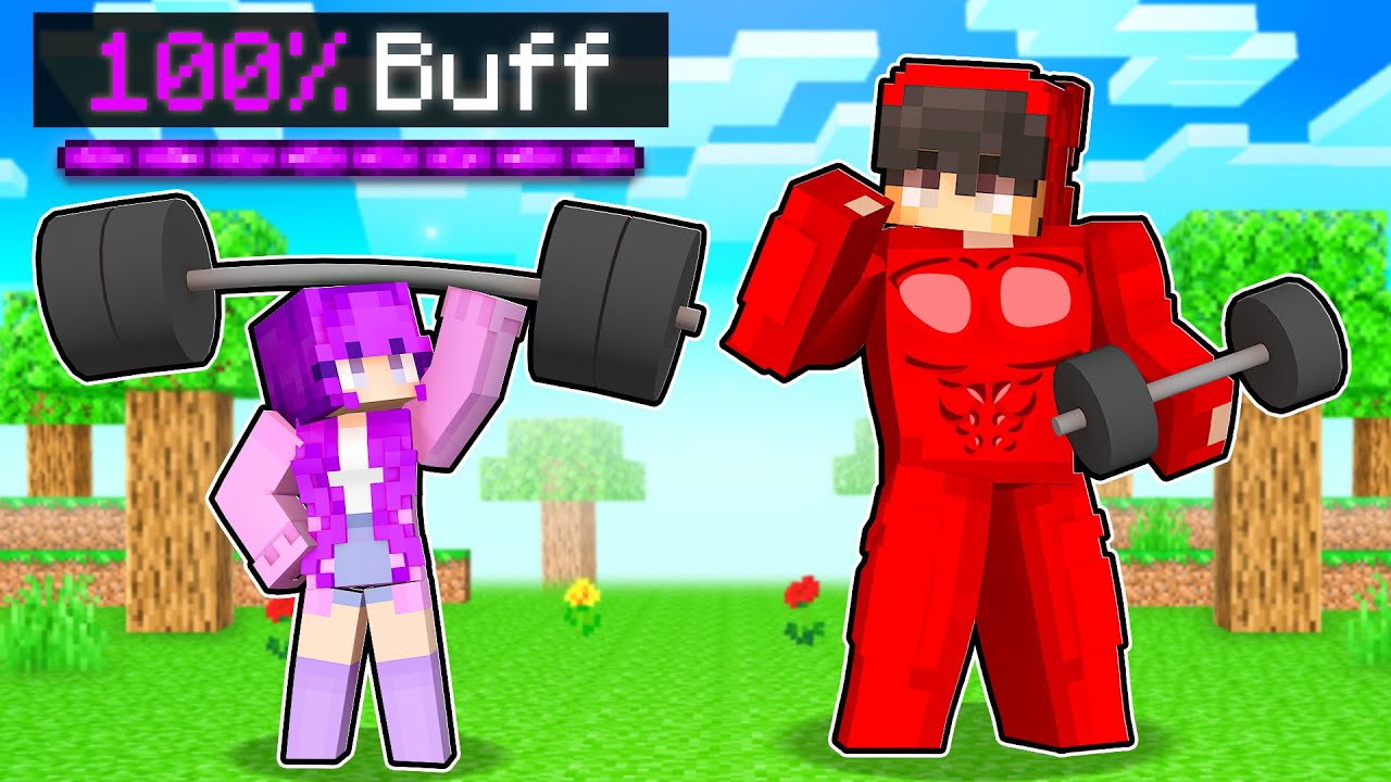 Zoey Got 100% BUFF In Minecraft! - Minecraft videos