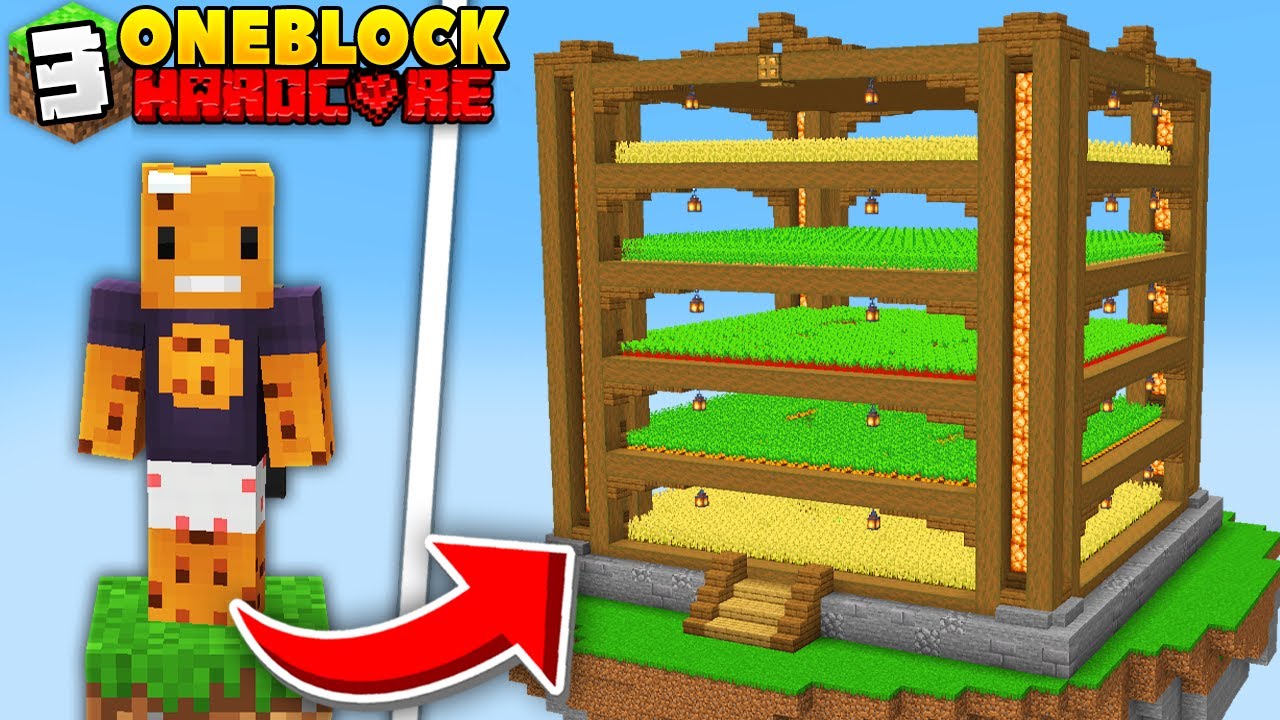 Building Automatic Farms on ONE BLOCK Minecraft - Minecraft videos