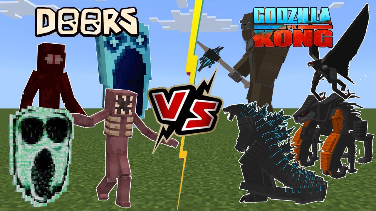 Doors 2 Monsters VS Godzilla and Kong Monsterverse [Minecraft PE ...