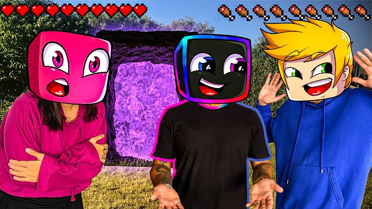 FOMOS DO MINECRAFT PARA A VIDA REAL com LOPERS e ANINHA - Minecraft videos