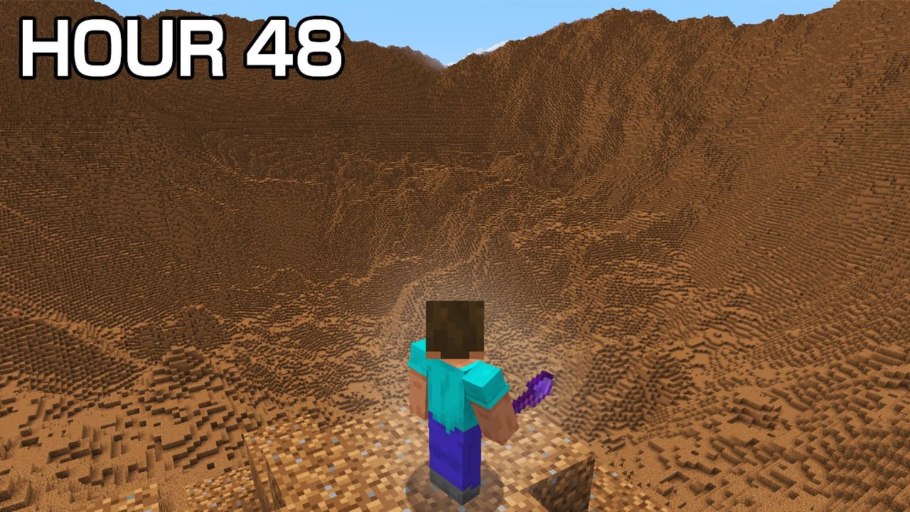 How I Dug 1,000,000 Dirt in Minecraft - Minecraft videos