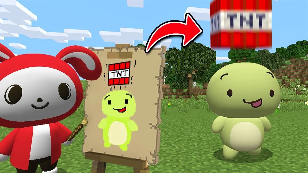 I Pranked My Friend With a Drawing Mod in Minecraft - Minecraft videos