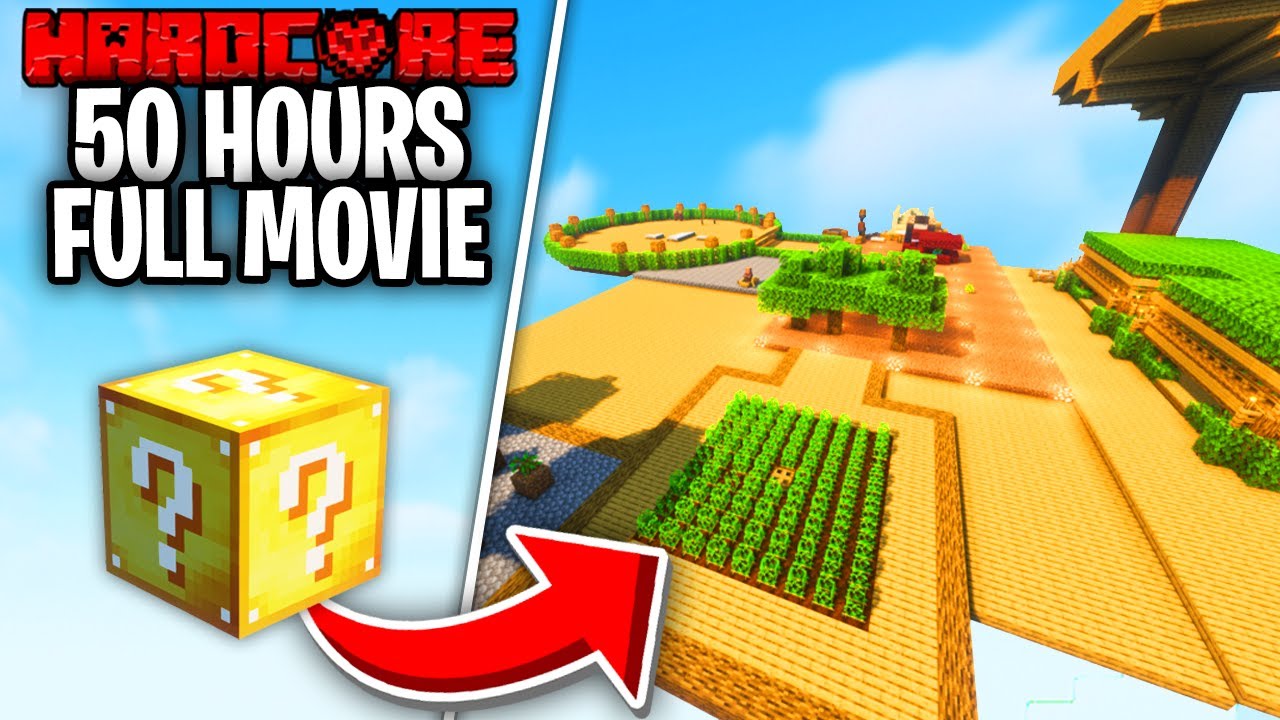 I Survived 50 Hours in ONE BLOCK LUCKY BLOCK in Minecraft Hardcore! - Minecraft videos