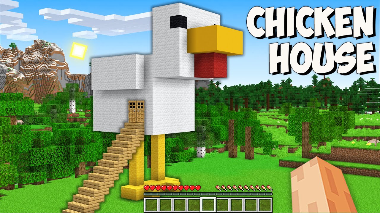 I found SUPER SECRET HOUSE inside CHICKEN in Minecraft! This is THE ...