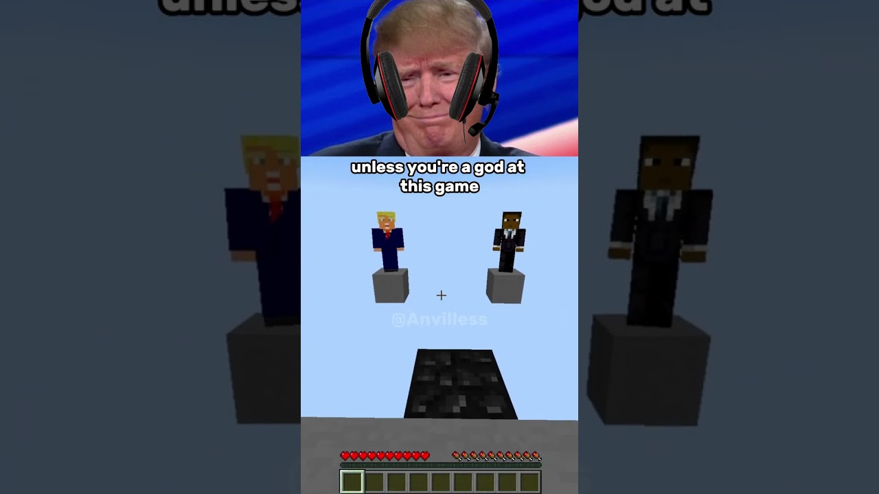 Joe has to save Obama and Trump in Minecraft #shorts - Minecraft videos