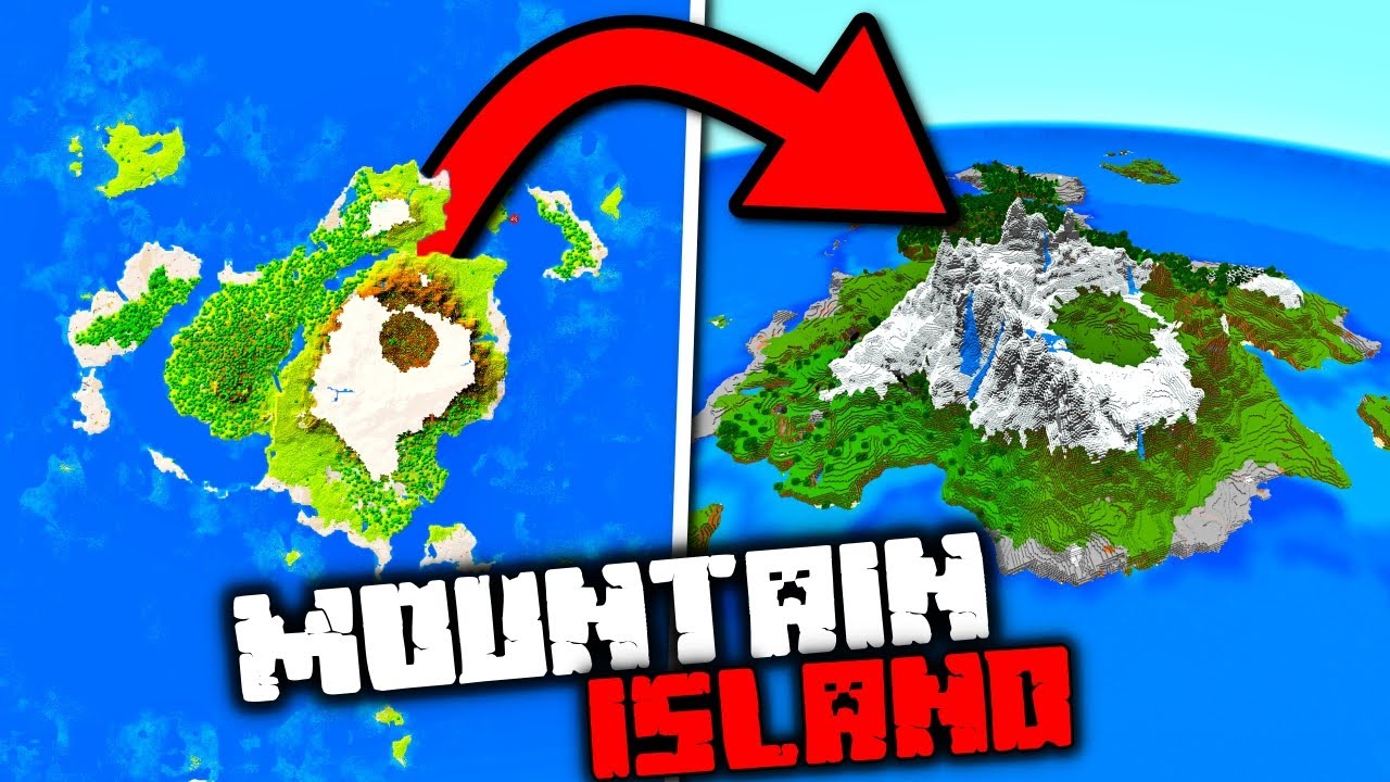 MINECRAFT 1.18 MOUNTAIN ISLAND SEED | BEDROCK & JAVA - Minecraft videos