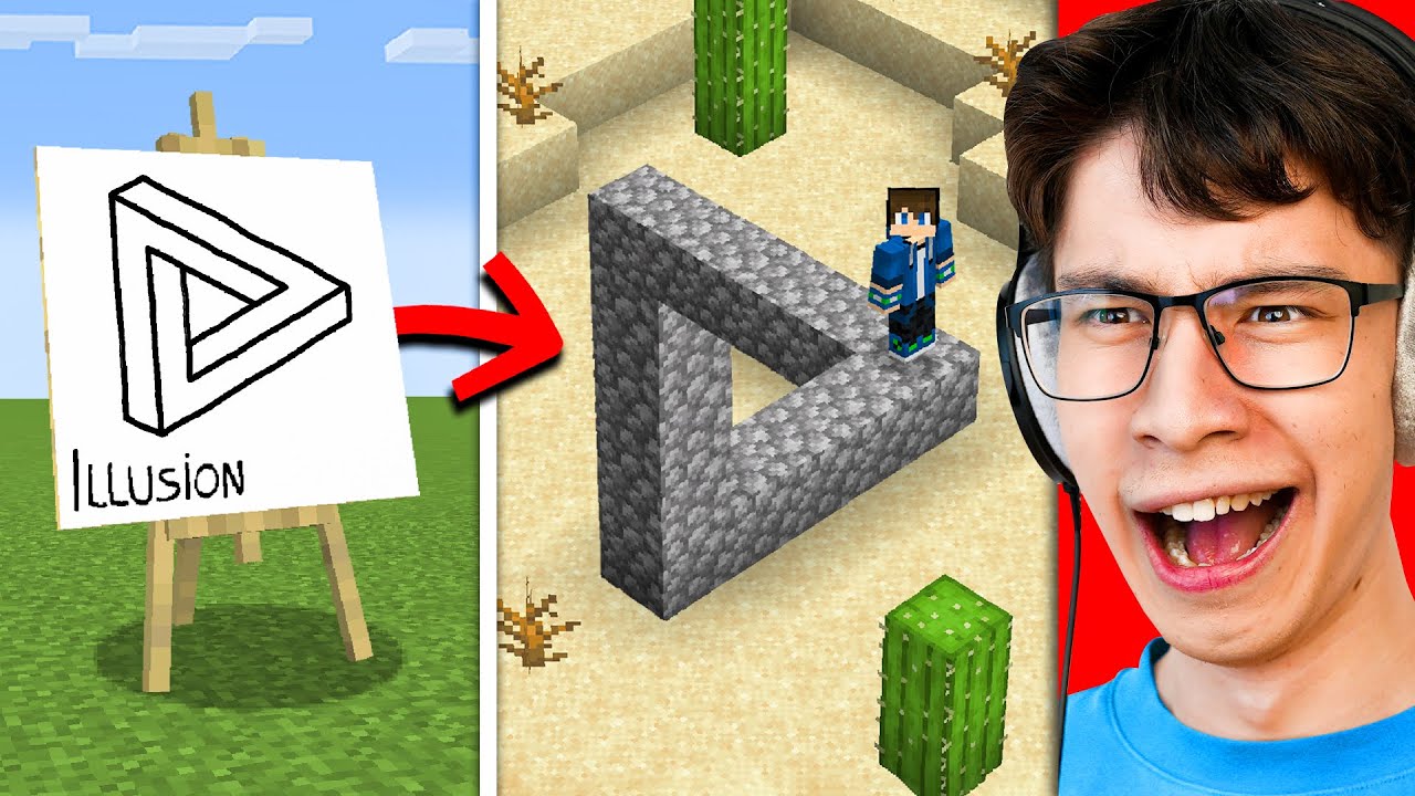 Minecraft, But Any ILLUSION I Draw, Becomes REAL - Minecraft videos