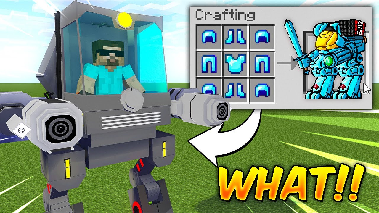 Minecraft But I Can Craft Mechas! - Minecraft videos