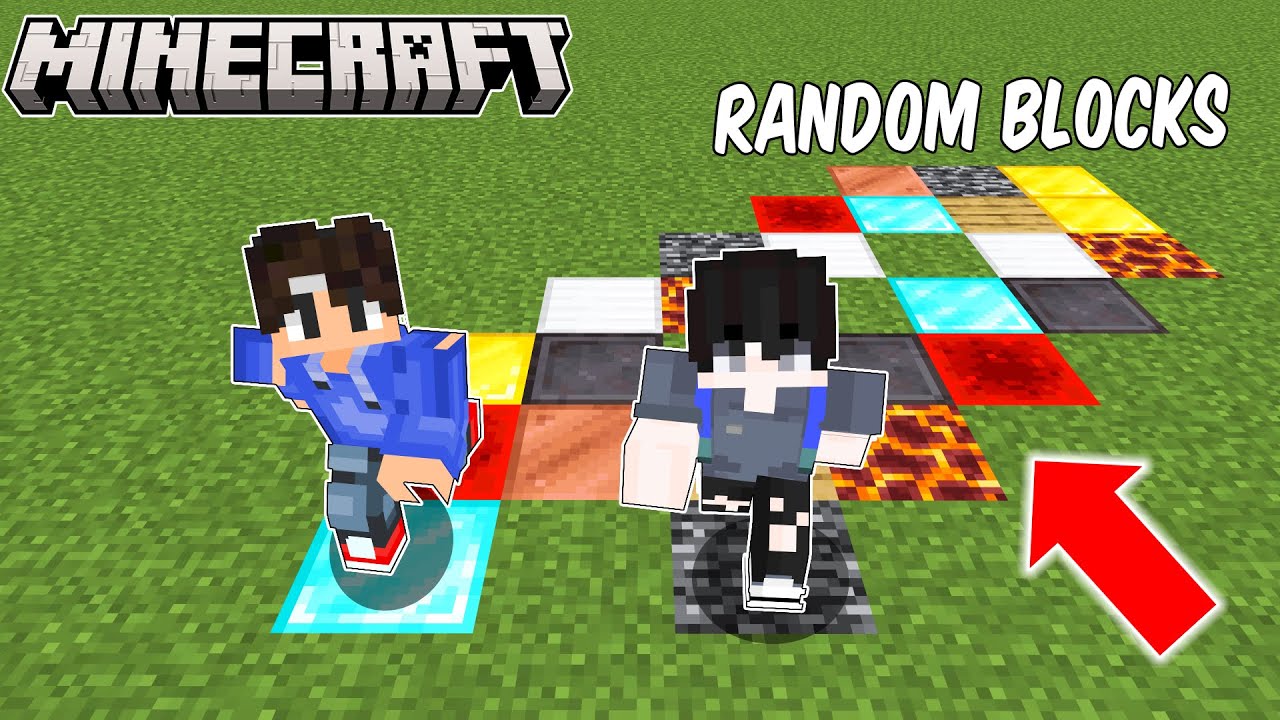 Minecraft, But Random Block Spawn When You Walk.! - Minecraft videos