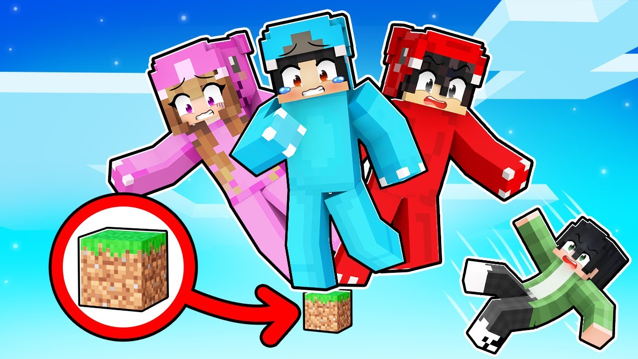 Minecraft But We’re On ONE TINY BLOCK! - Minecraft videos