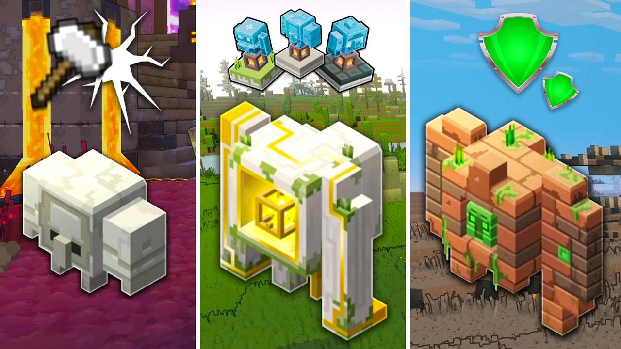 Minecraft Legends: All Golems and their Powers! - Minecraft videos