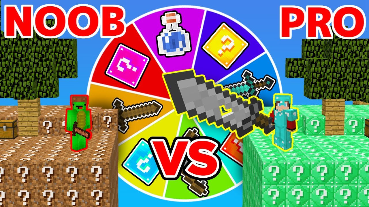 Minecraft NOOB vs PRO: SKY LUCKY BLOCK CHALLENGE - Minecraft videos