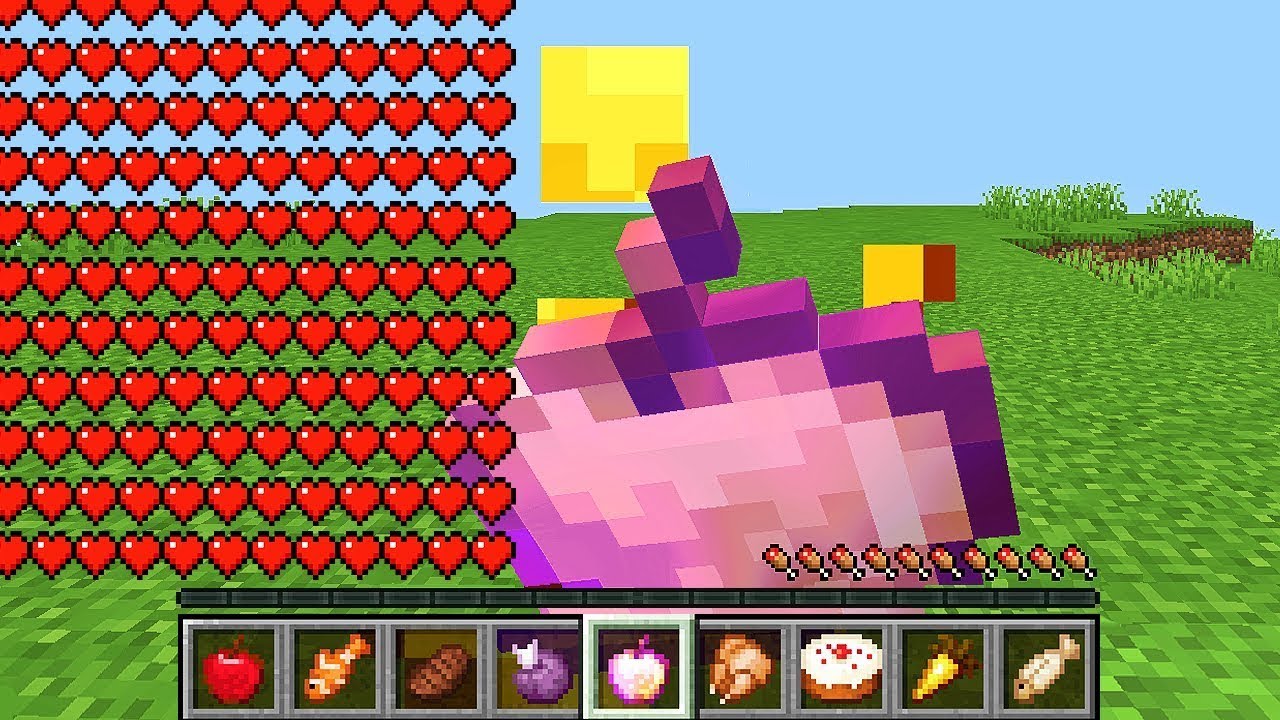 Minecraft, pero tu vida se multiplica cada vez que comes - Minecraft videos
