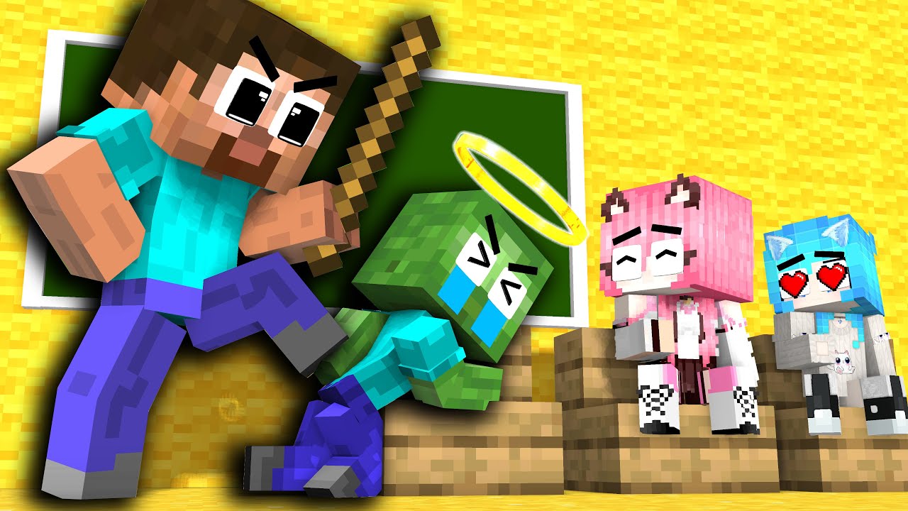 Monster School : BABY ZOMBIE SAD ORIGIN STORY... - Minecraft Animation ...