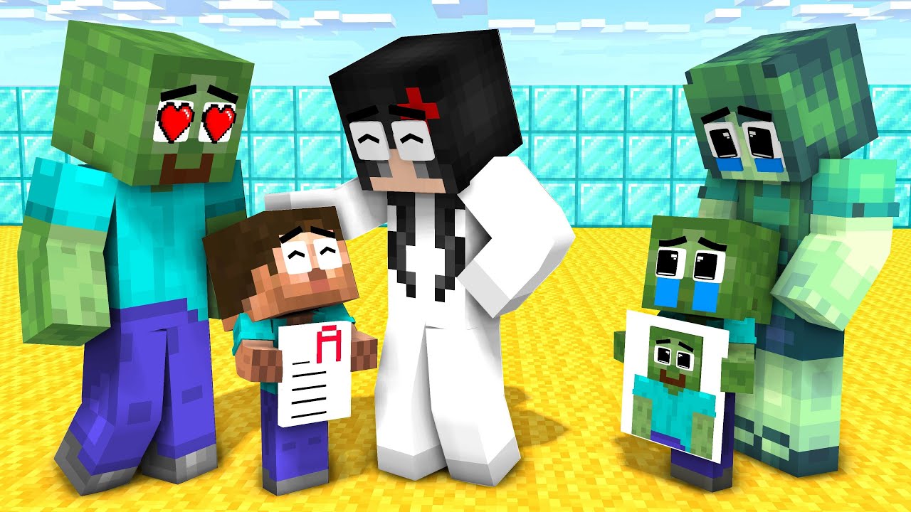 Monster School : BABY ZOMBIE of BANBAN SAD ORIGIN STORY... - Minecraft ...