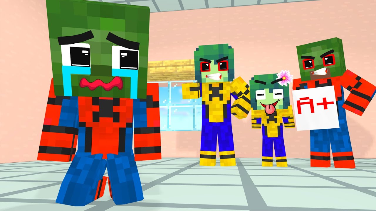 Monster School : Spider Man x Hulk Parents Don't Love Me - Minecraft ...