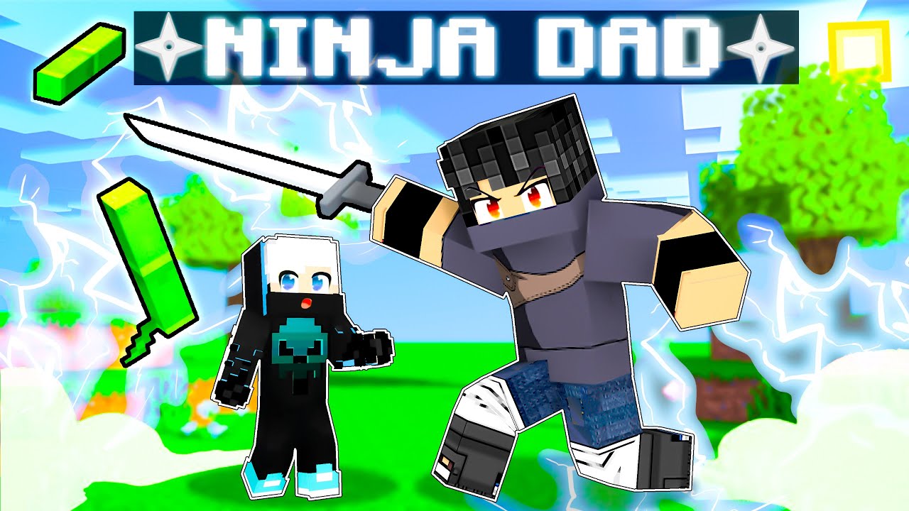 Raised By My NINJA DAD In Minecraft (Hindi) - Minecraft videos