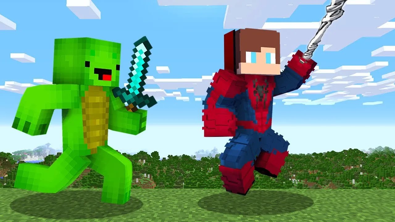 SPIDERMAN Speedrunner VS Hunter in Minecraft - Minecraft videos