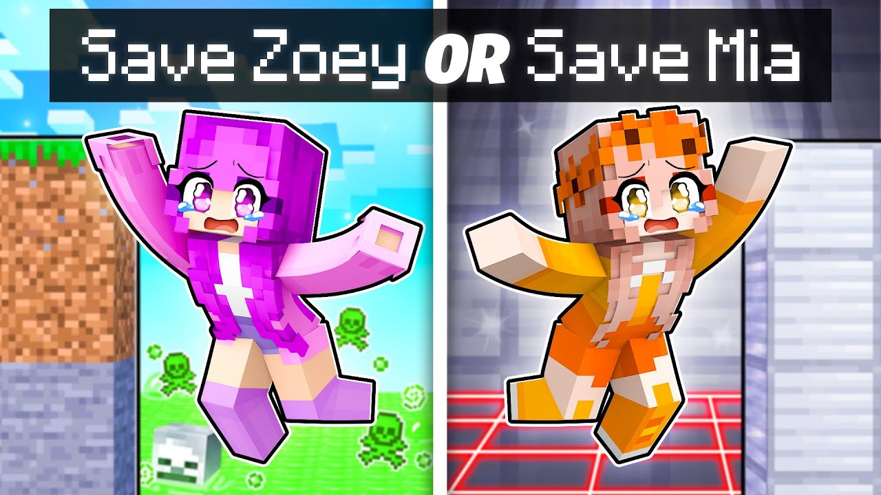 Save ZOEY or MIA in Minecraft? - Minecraft videos