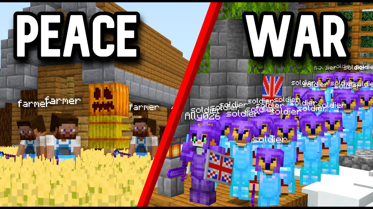 Simulating WORLD WAR in MINECRAFT CIVILIZATION - Minecraft videos
