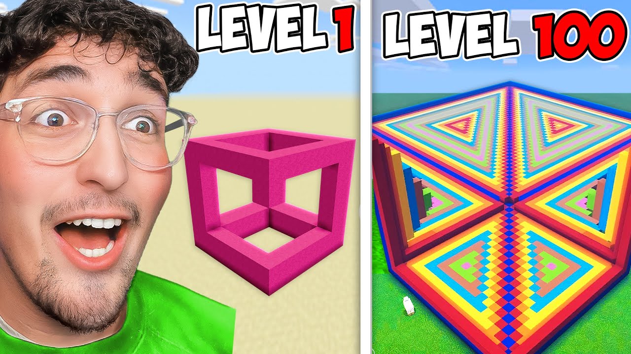 Testing Minecraft ILLUSIONS from Level 1 to 10,000 - Minecraft videos