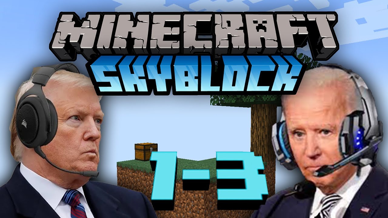 US Presidents Play Minecraft Skyblock 1-3 - Minecraft videos