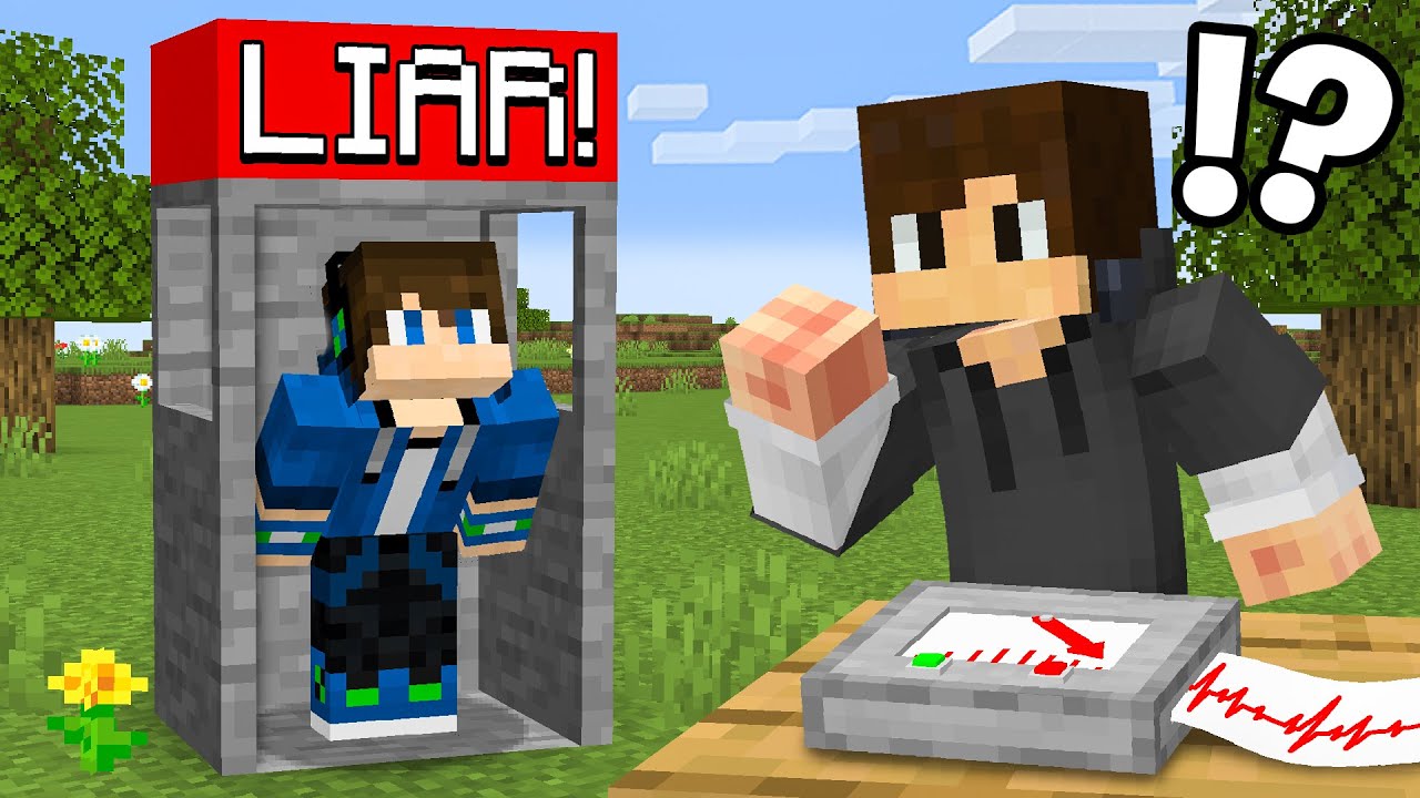Using a LIE Detector to TEST My Friends in Minecraft - Minecraft videos