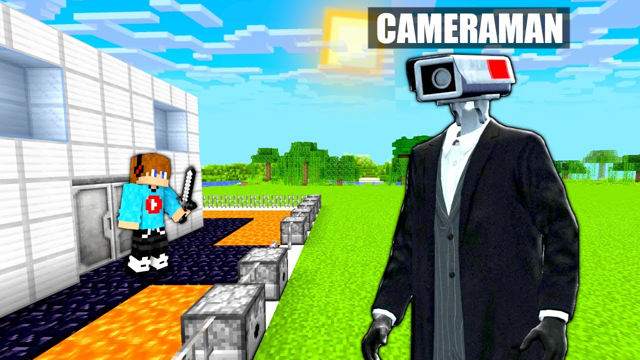 CAMERAMAN vs BEZPIECZNA BAZA w Minecraft! - Minecraft videos