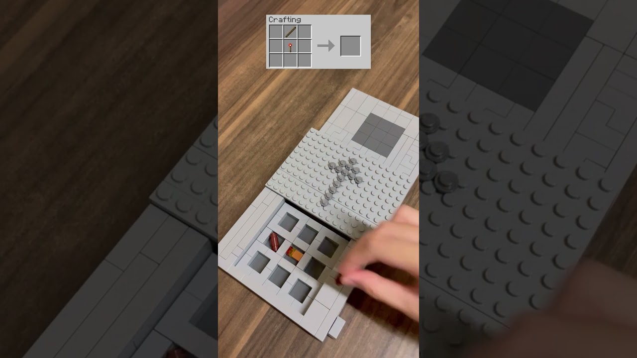 Crafting Minecraft Activator Rail BUT Lego! #shorts - Minecraft videos